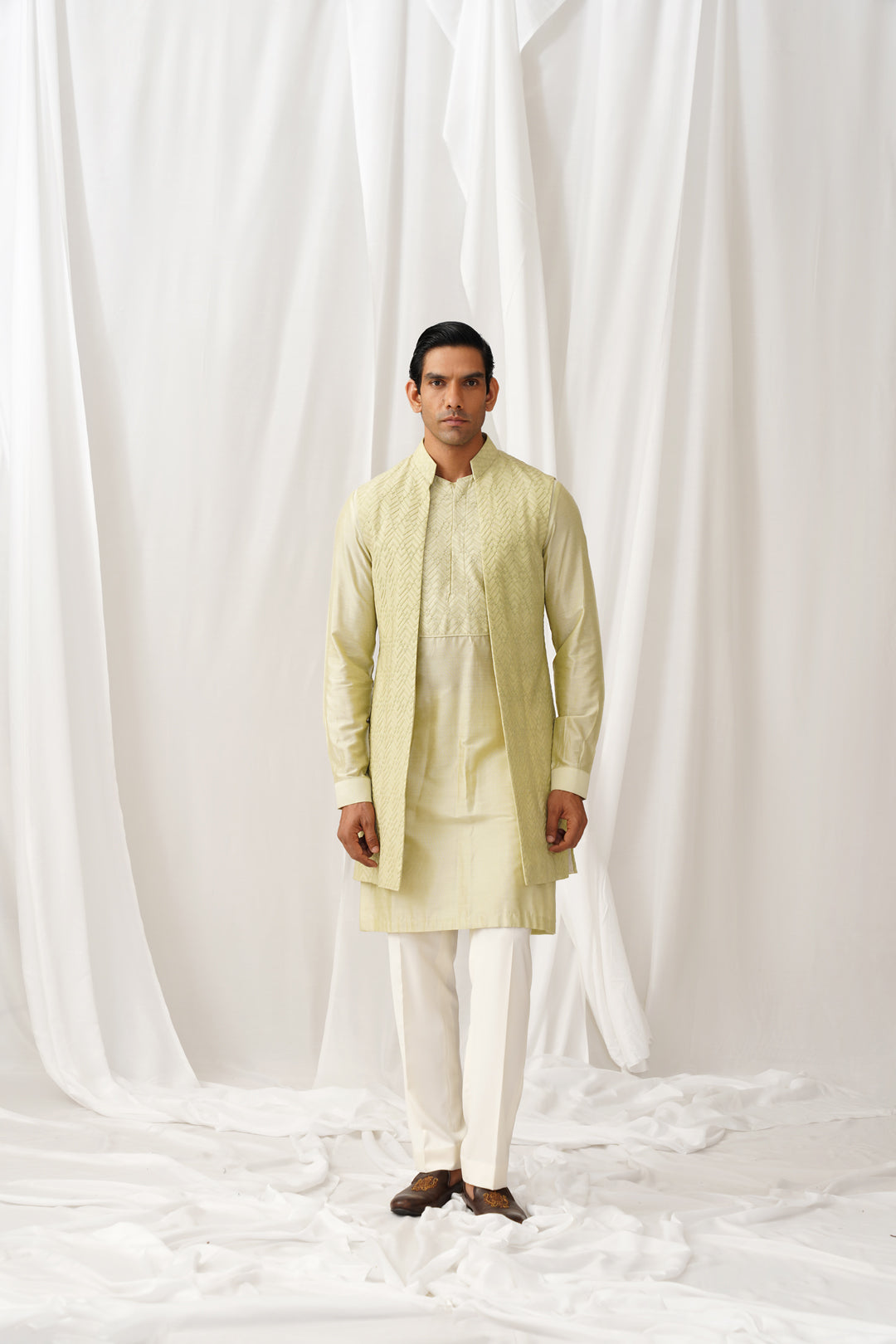 Chevron DN Nehru Set – Shop Bandhgala Suit India at SEVEN DC