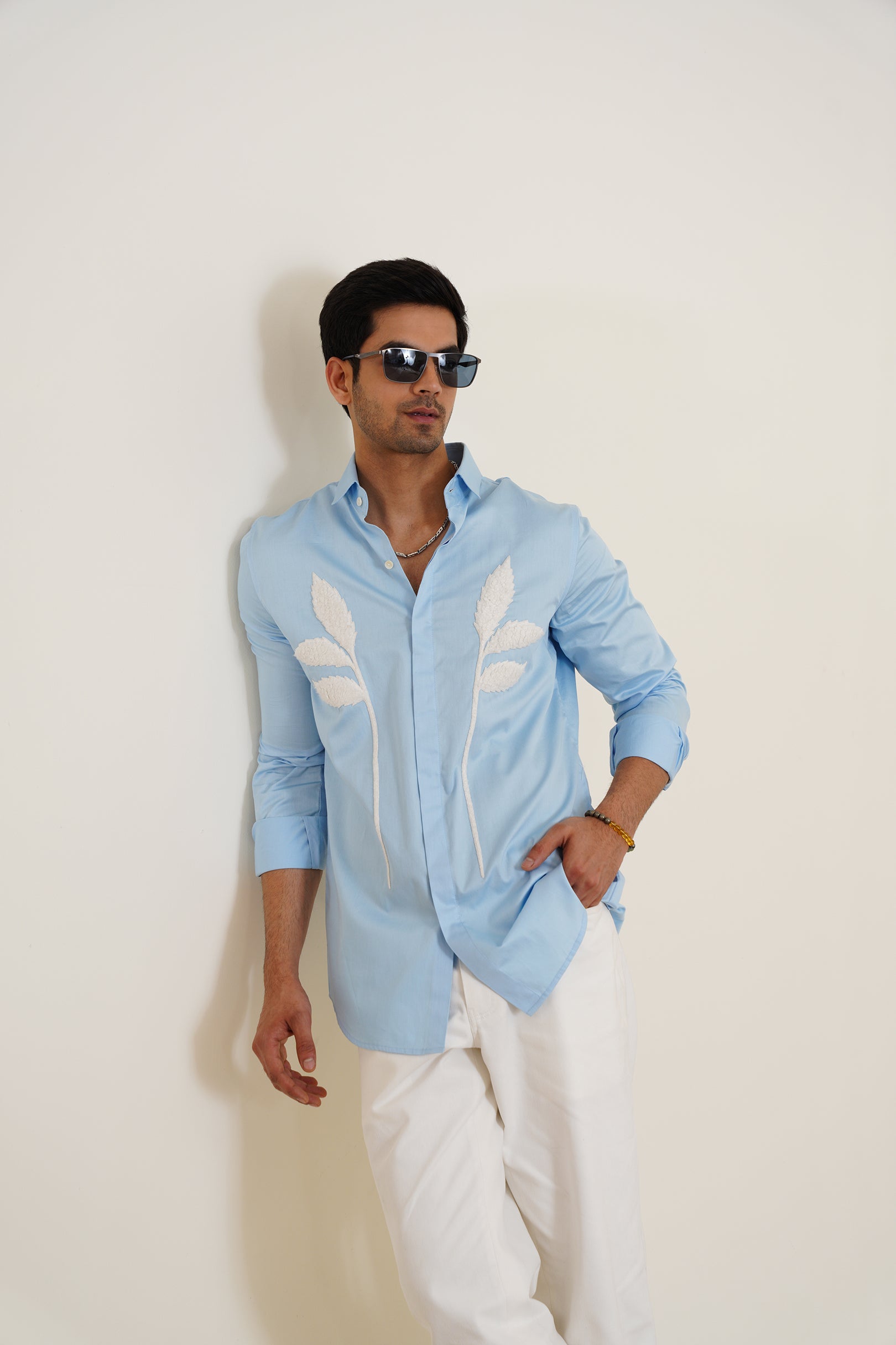 Blue Hay Shirt from the Embroidered Shirts Men Collection | Seven DC