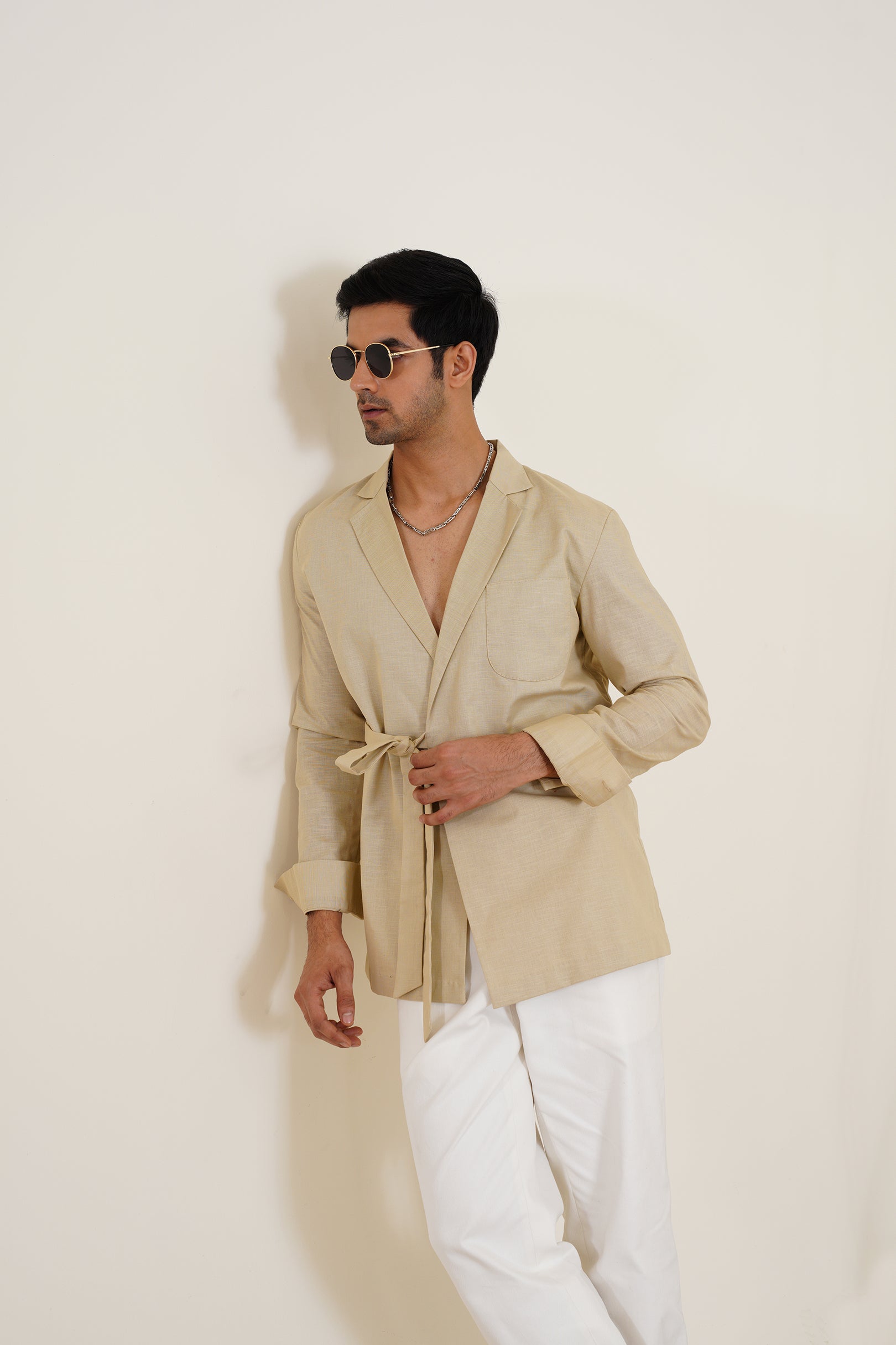 Overlap Cotton-Linen Shirt from the Linen Shirts India Edit | Seven DC