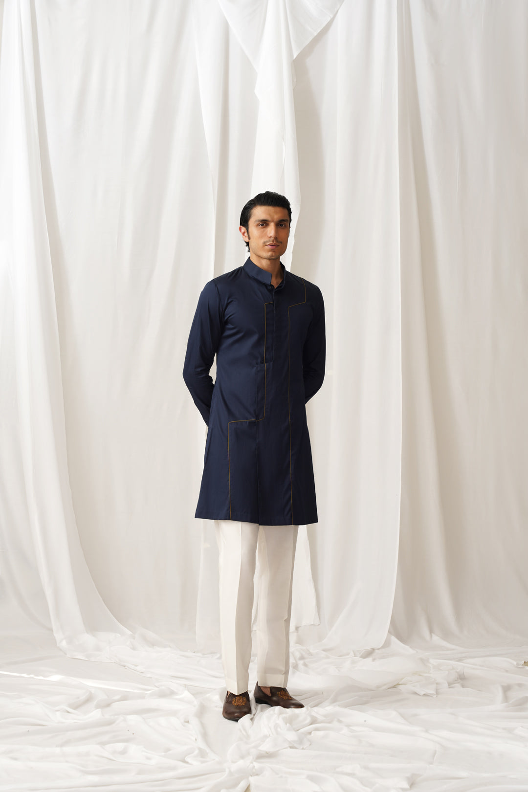Tech Navy Kurta from the Men's Kurta Online Edit | Seven DC