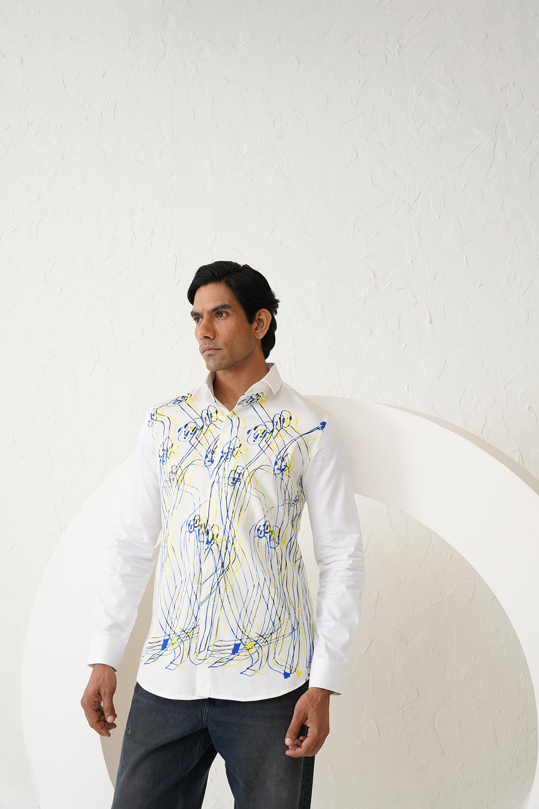 Line Chromatic Shirt – Vibrant Lines from Printed Shirts India | Seven DC
