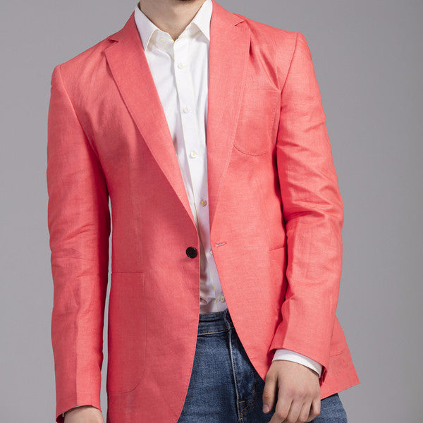 Salmon Linen Jacket